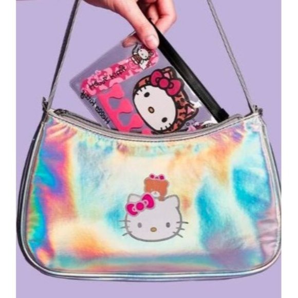 Hello Kitty | Bags | Hello Kitty Holographic Bag Friends Cat Pattern ...